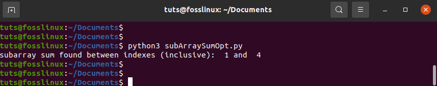 How to find SubArray with given Sum in Python