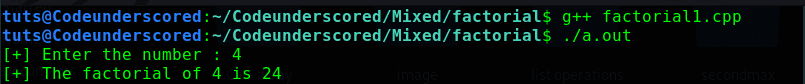 Calculating Factorial in C++ | Code Underscored