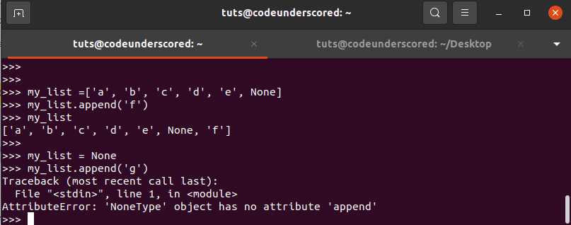 Python Null Using None Keyword To Assign A None Type Object