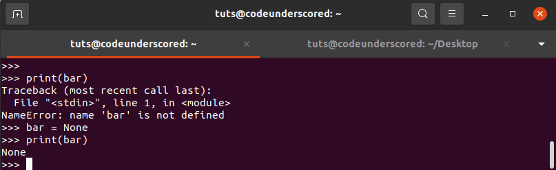 Python Null Using None Keyword To Assign A None Type Object