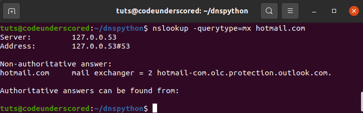 How to do nslookup in Python | Code Underscored