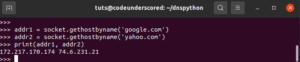 How to do nslookup in Python | Code Underscored
