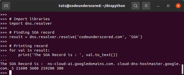 How to do nslookup in Python | Code Underscored