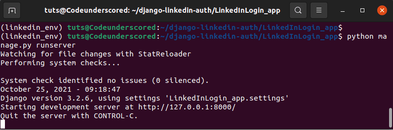 Django authentication with LinkedIn | Code Underscored