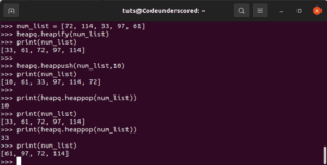 Heapq in Python (with examples) | Code Underscored