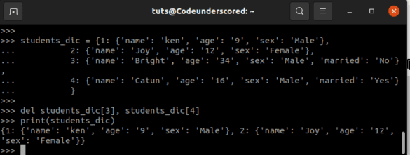 How to use Python Dictionary of Dictionaries | Code Underscored