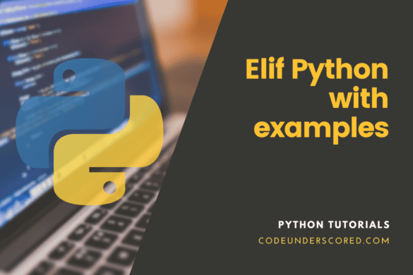Elif Python with examples | Code Underscored