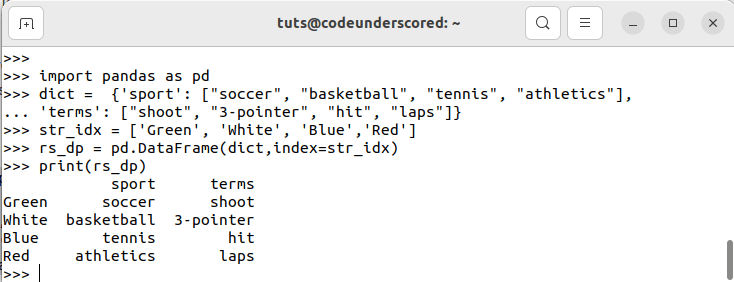 Pandas DataFrame from Dict | Code Underscored Pandas DataFrame from Dict | Code Underscored